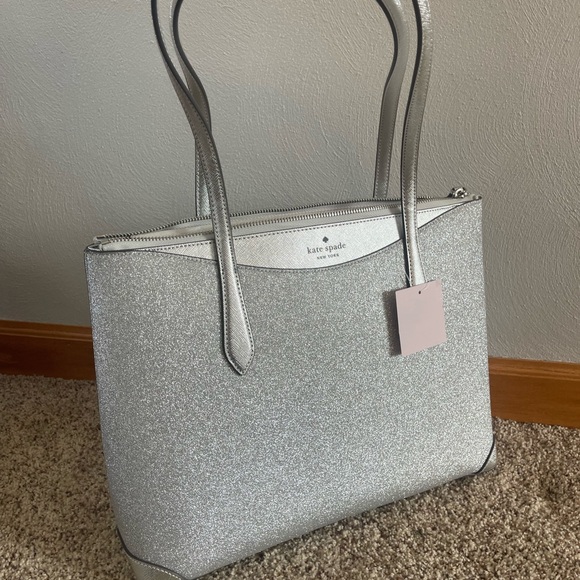 kate spade | Bags | Kate Spade Silver Tote Bag | Poshmark